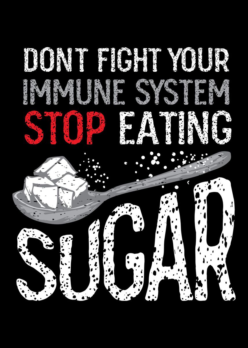 'No Added Sugar Health Food' Poster, picture, metal print, paint by ...