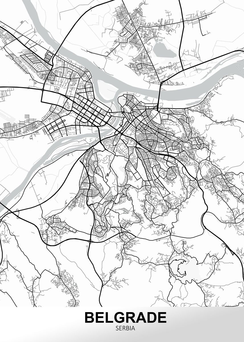 'Belgrade Serbia' Poster by Zake Yonkou | Displate