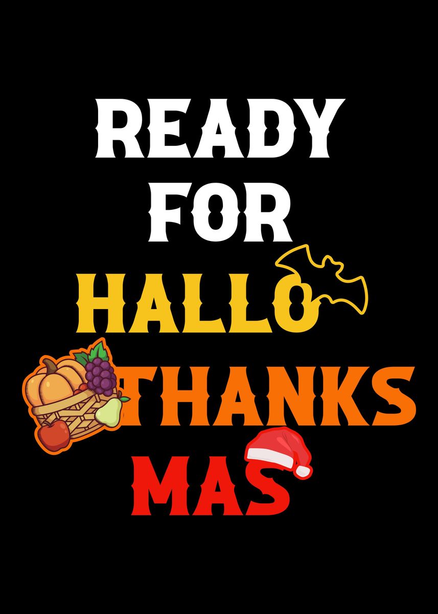 'Funny Ready For Hallothank' Poster by AverageDesigns | Displate