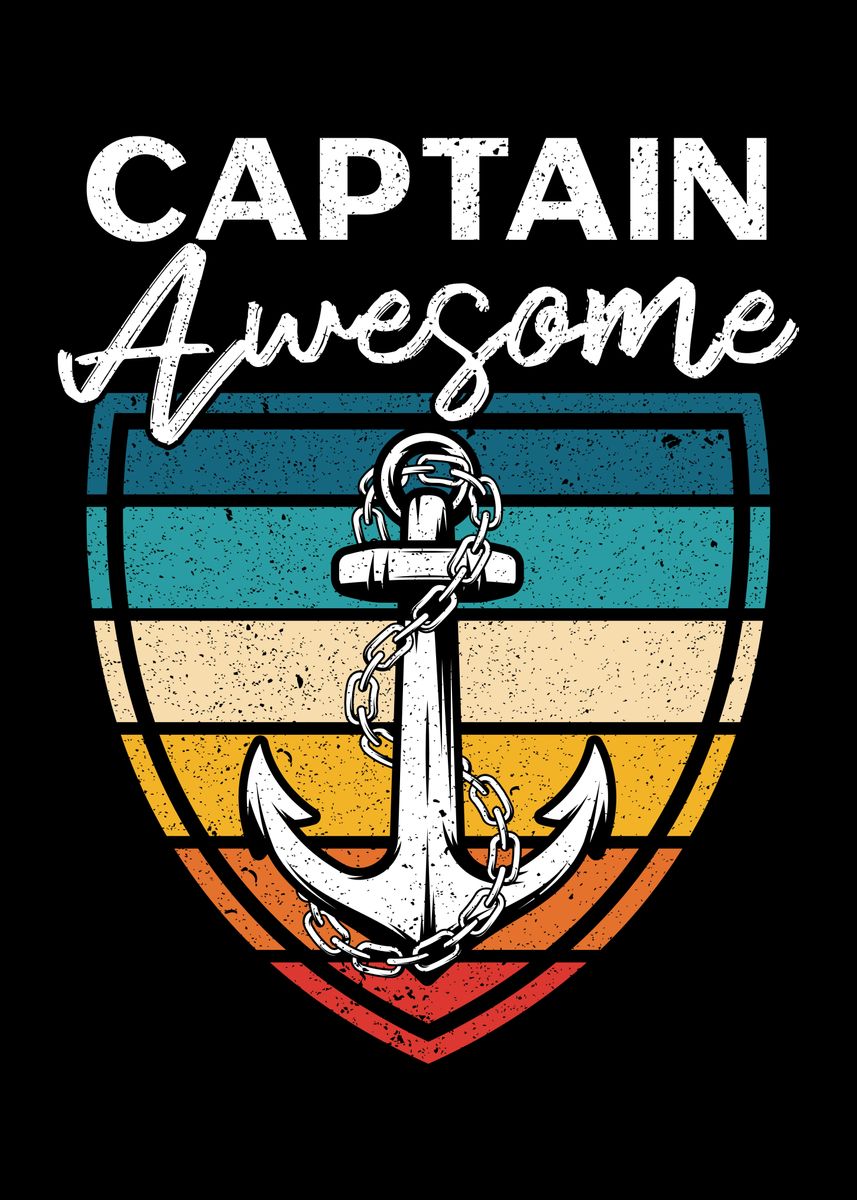 'Captain Awesome' Poster, picture, metal print, paint by NAO | Displate
