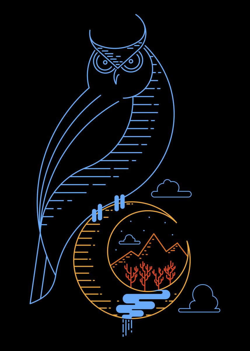 'Night Owl ' Poster by sachpica | Displate