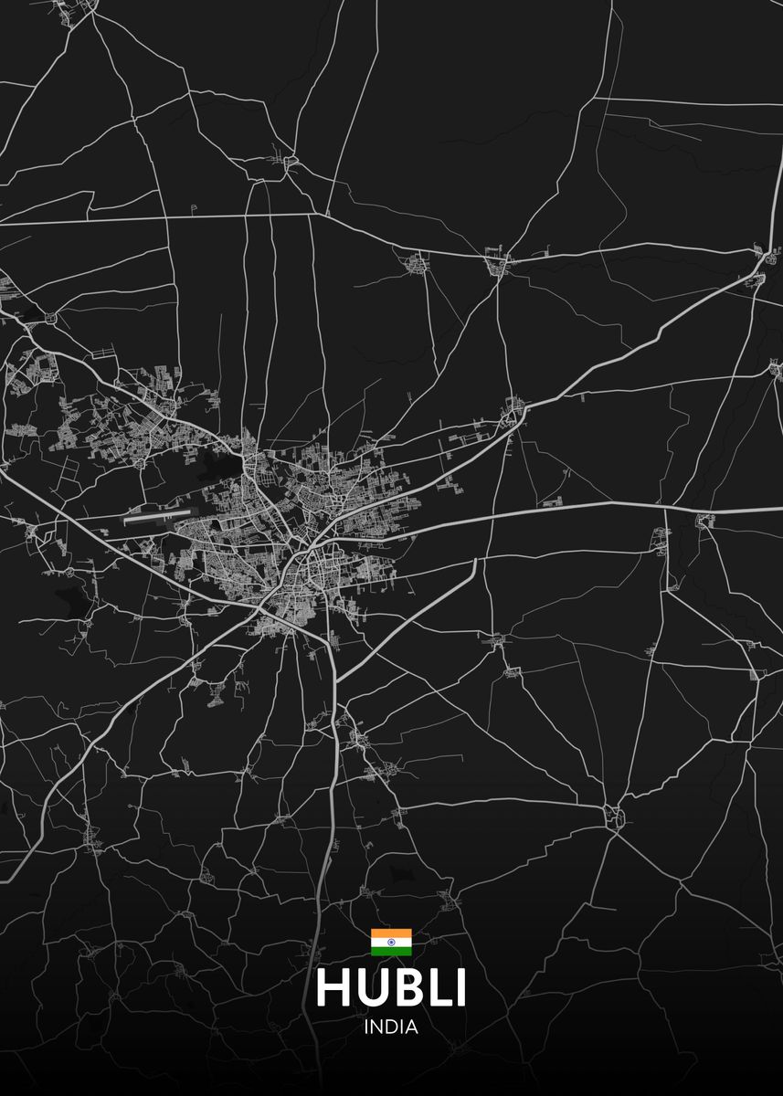 'Hubli IN' Poster, picture, metal print, paint by IMR Designs | Displate