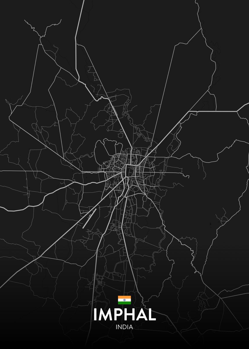 'Imphal IN' Poster, picture, metal print, paint by IMR Designs | Displate