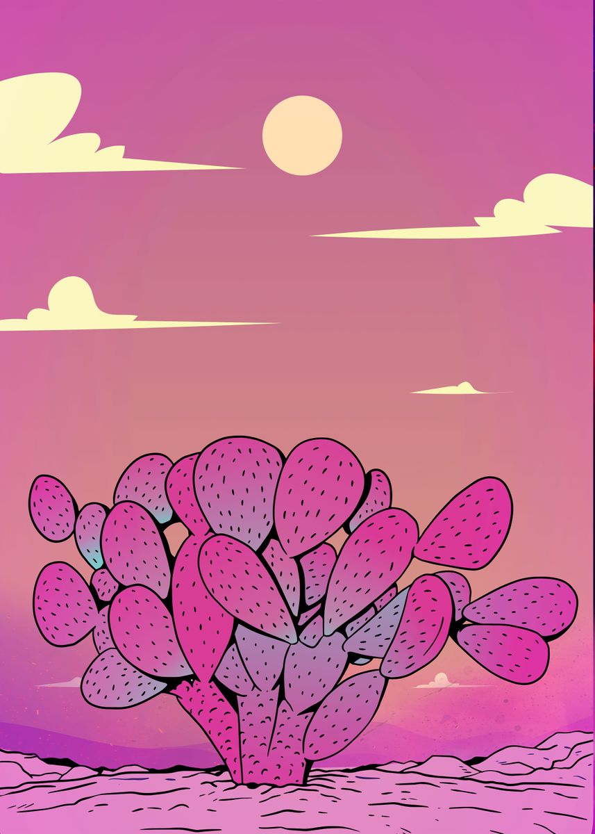 'Vaporwave Desert' Poster, picture, metal print, paint by BestPrints ...