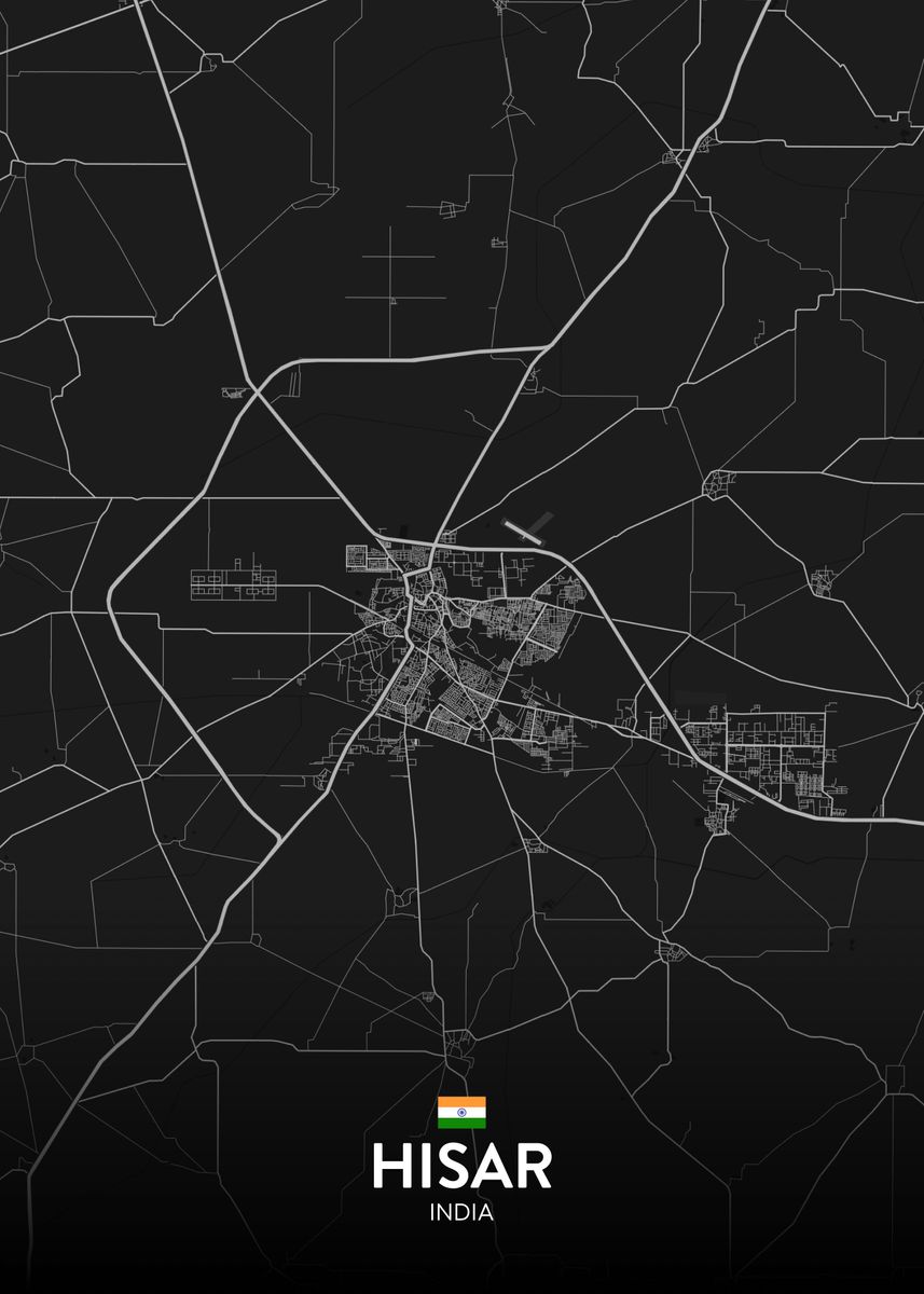 'Hisar IN' Poster, picture, metal print, paint by IMR Designs | Displate