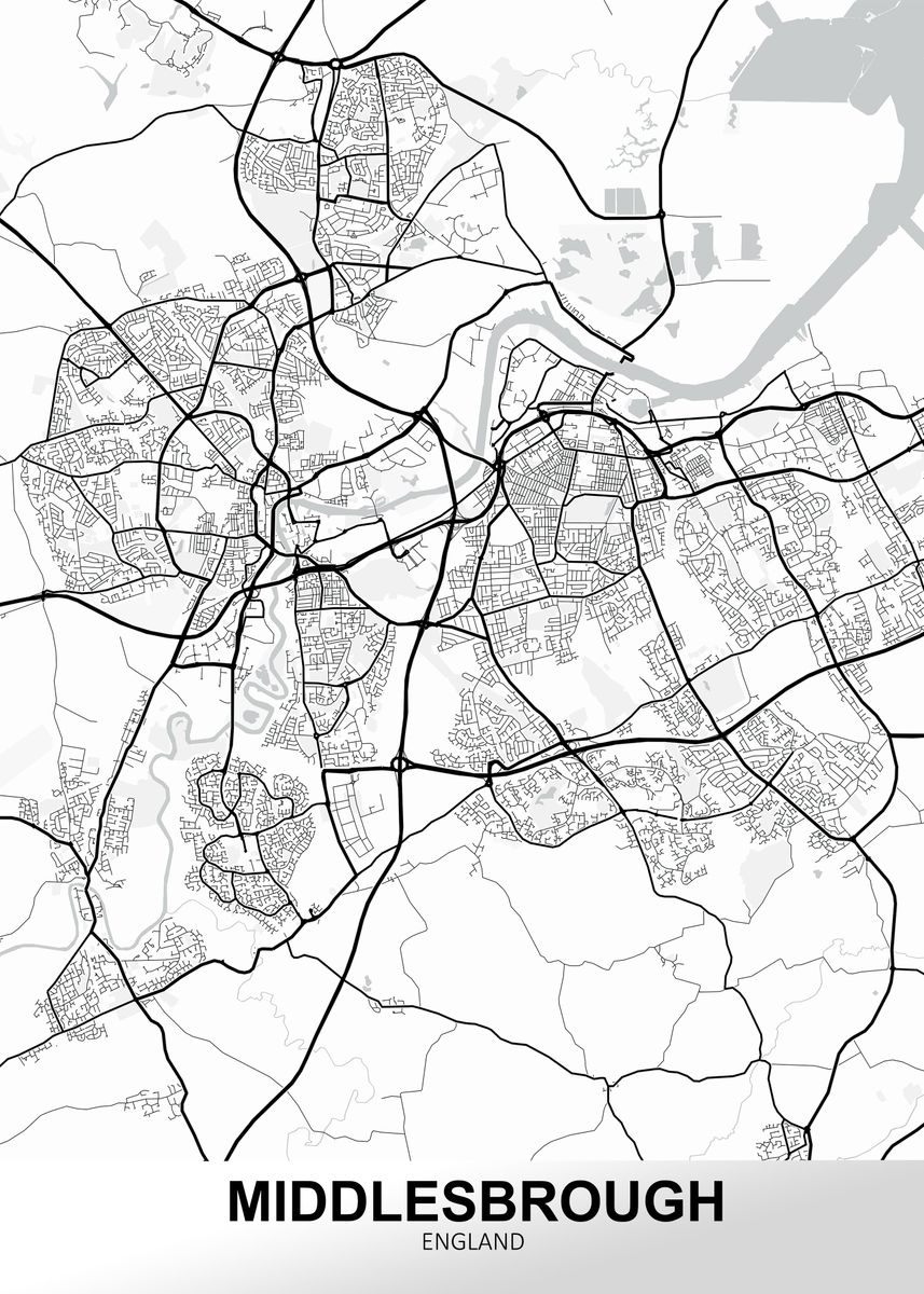 'Middlesbrough England' Poster, picture, metal print, paint by Zake ...