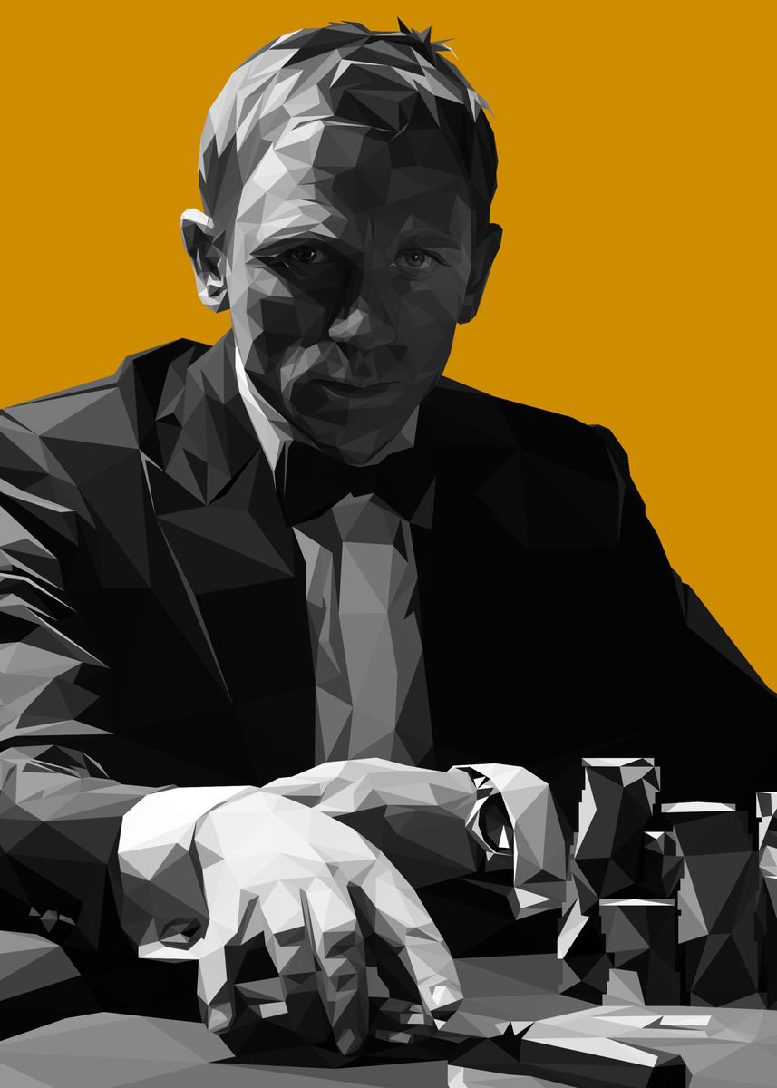 'daniel craig' Poster, picture, metal print, paint by Lowpoly Posters ...