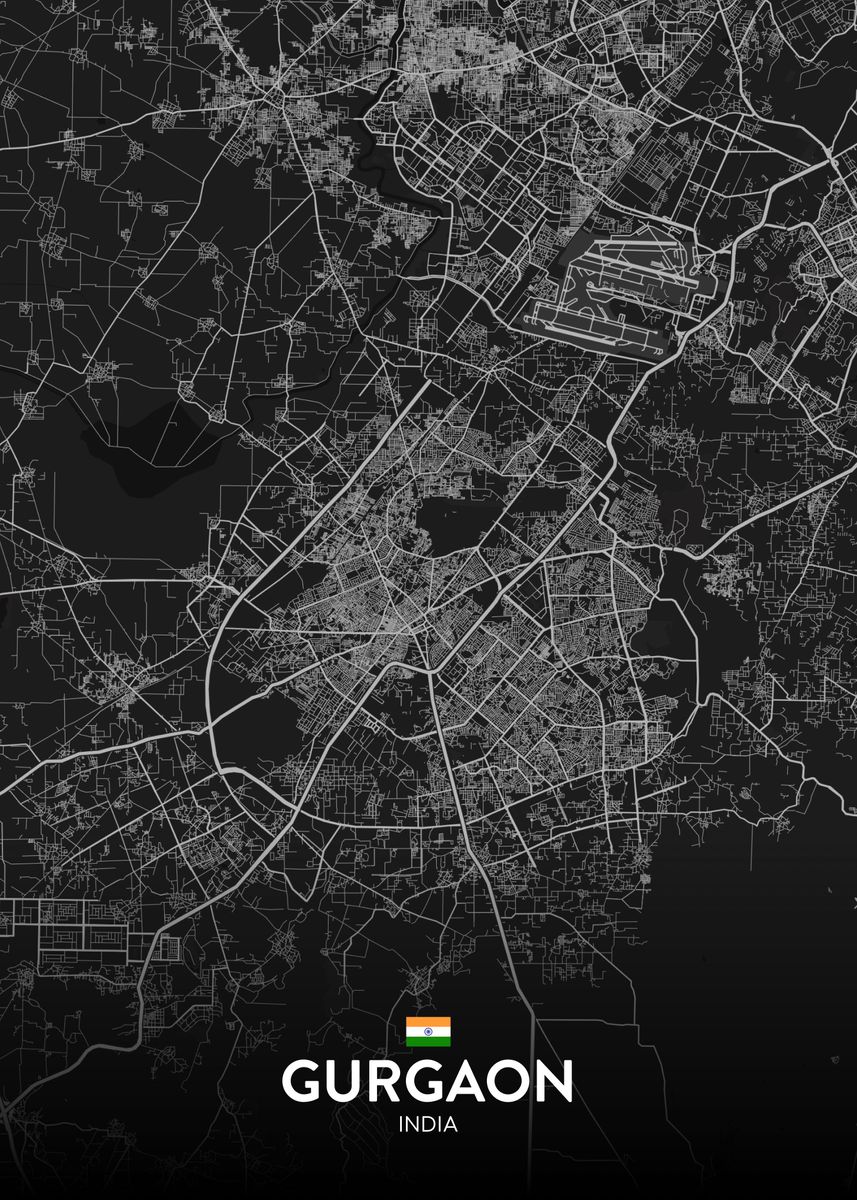 'Gurgaon IN' Poster by IMR Designs | Displate
