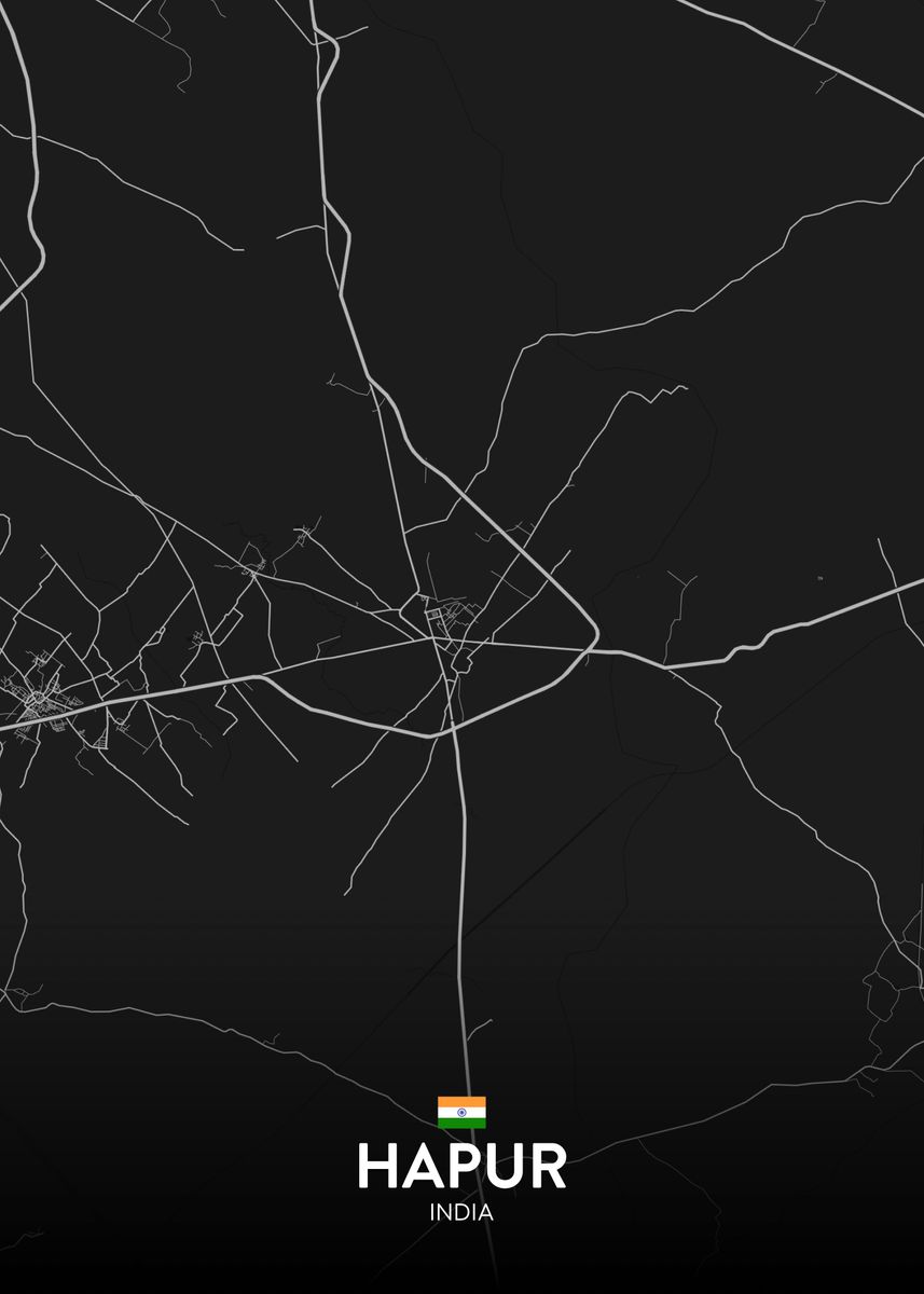 'Hapur IN' Poster, picture, metal print, paint by IMR Designs | Displate