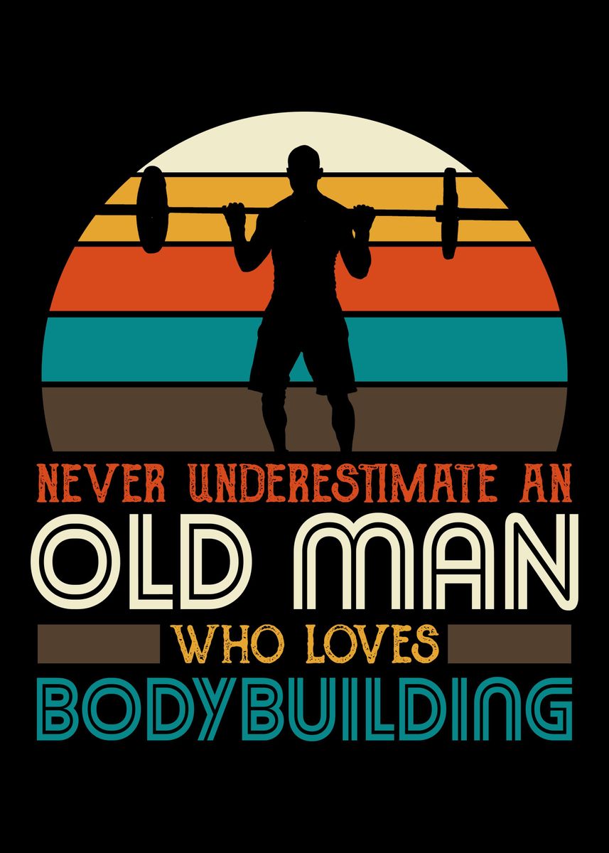 'Funny Bodybuilding Fitness' Poster, picture, metal print, paint by ...
