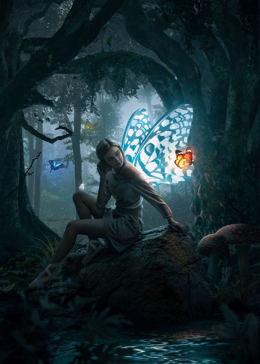 'Fairies Forest' Poster, picture, metal print, paint by CHRLY DSIGN ...