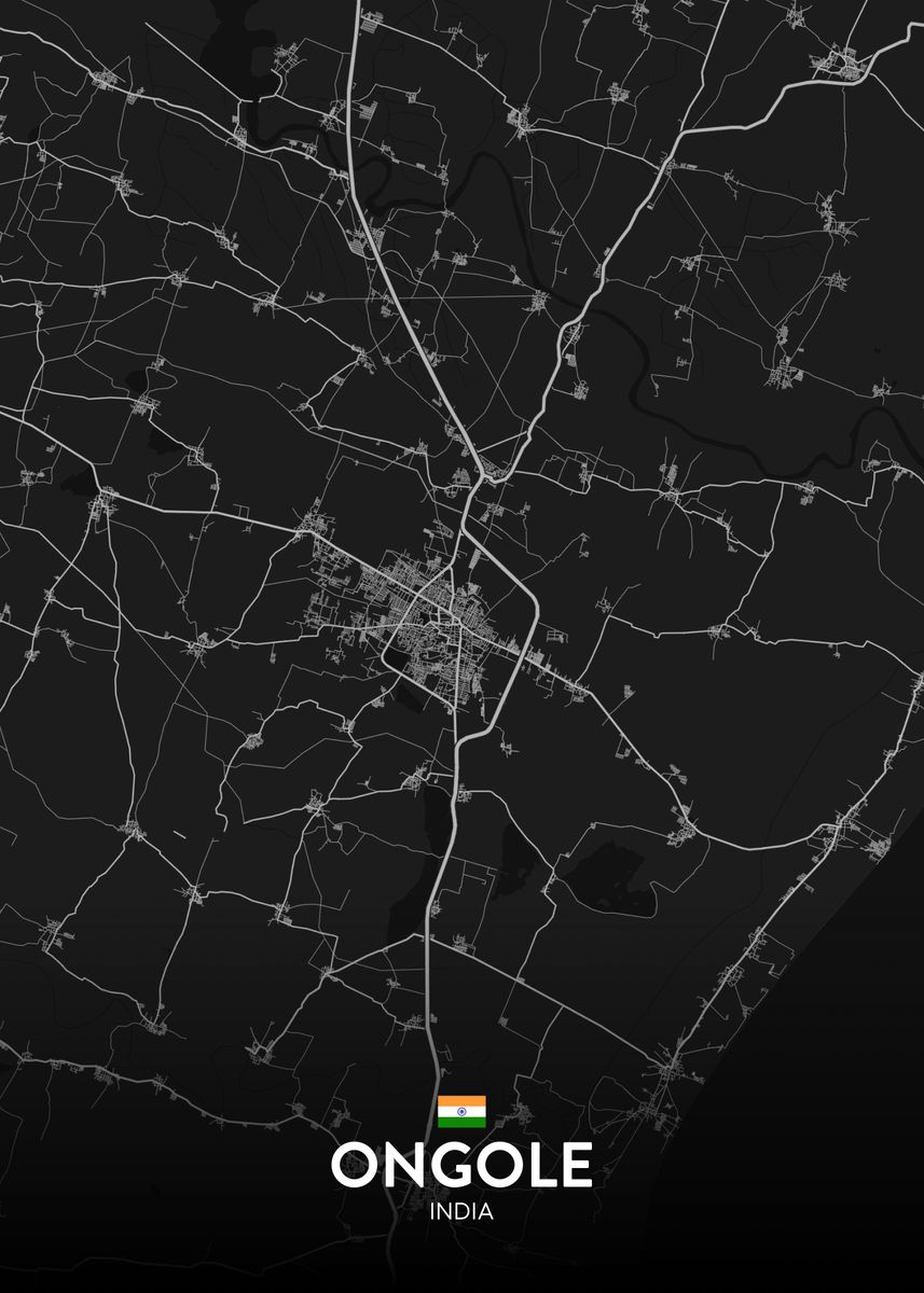 'Ongole IN' Poster, picture, metal print, paint by IMR Designs | Displate