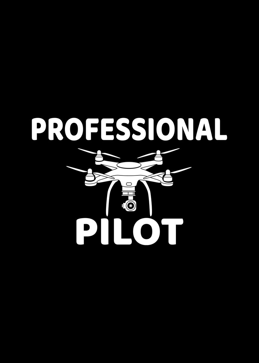 'Professional pilot' Poster by Lukes Pixel Studio | Displate