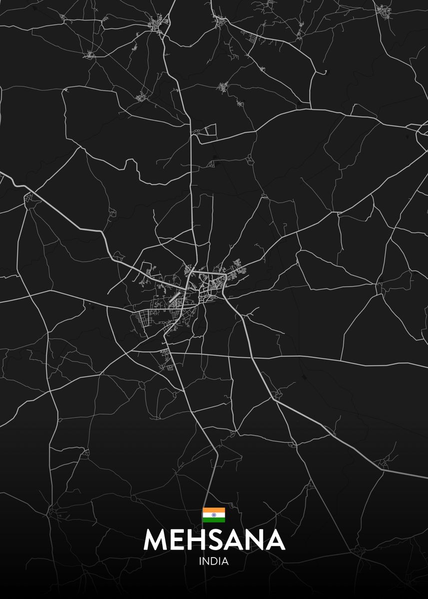 'Mehsana IN' Poster, picture, metal print, paint by IMR Designs | Displate