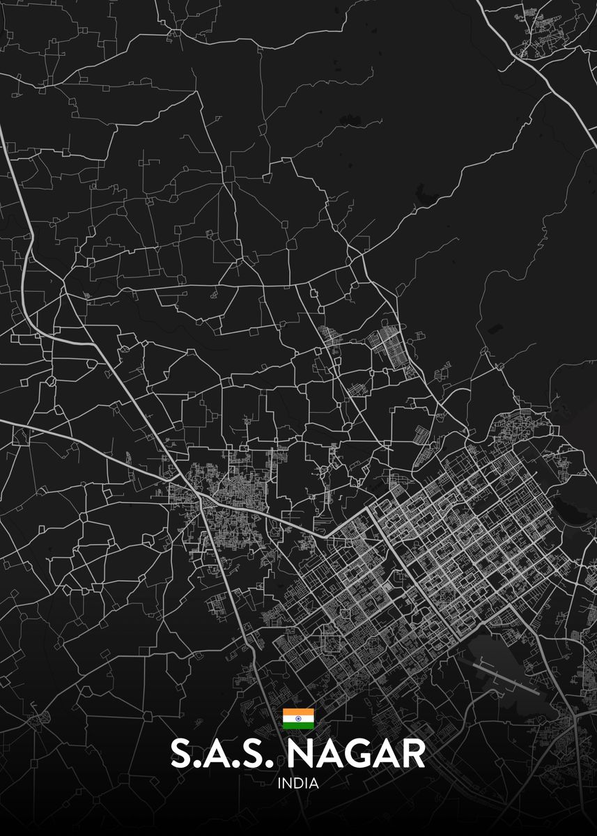 'SAS Nagar IN' Poster, picture, metal print, paint by IMR Designs ...