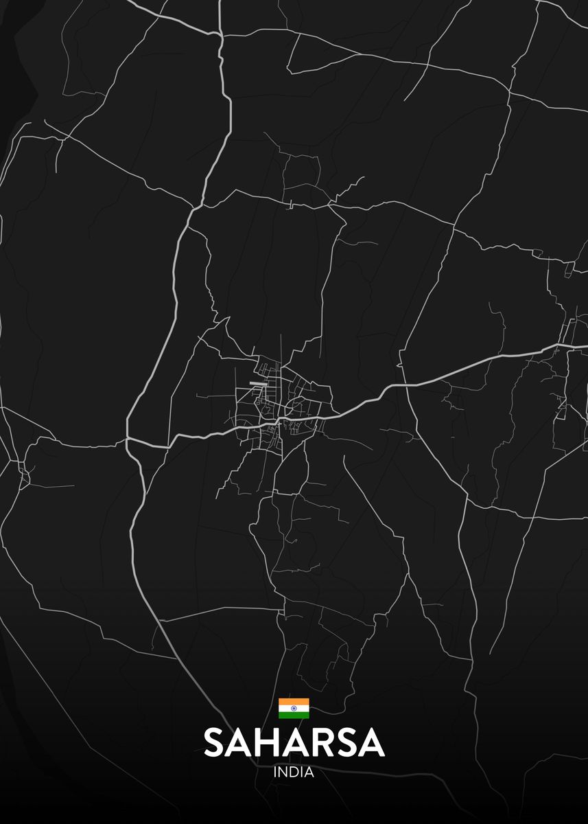 'Saharsa IN' Poster, picture, metal print, paint by IMR Designs | Displate