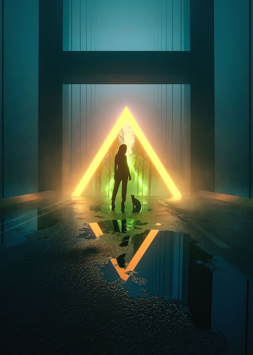 'Portals 1' Poster, picture, metal print, paint by Adam Cousins | Displate