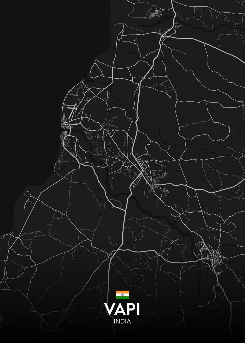 'Vapi IN' Poster, picture, metal print, paint by IMR Designs | Displate