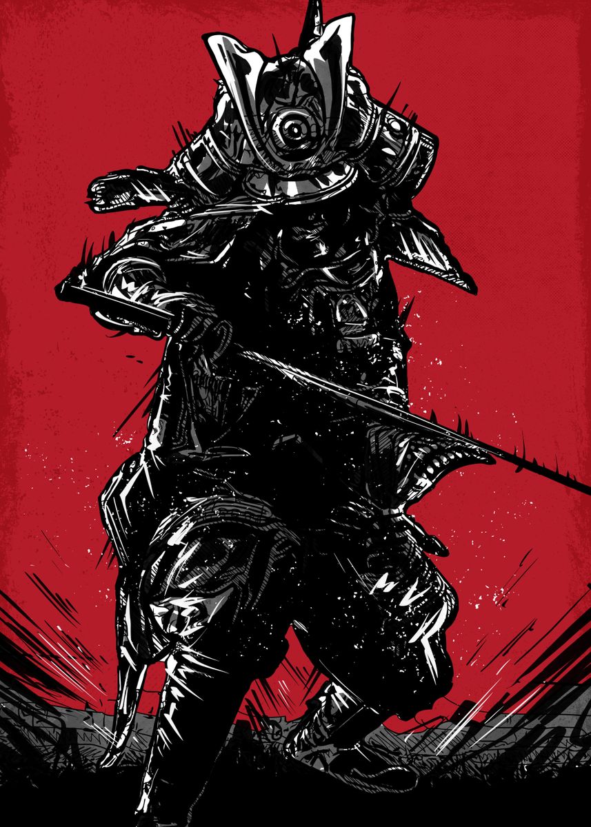 'SAMURAI MASTER' Poster, picture, metal print, paint by Sumox Studio ...