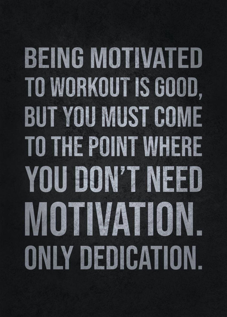 'Motivation vs Dedication' Poster by CHAN | Displate
