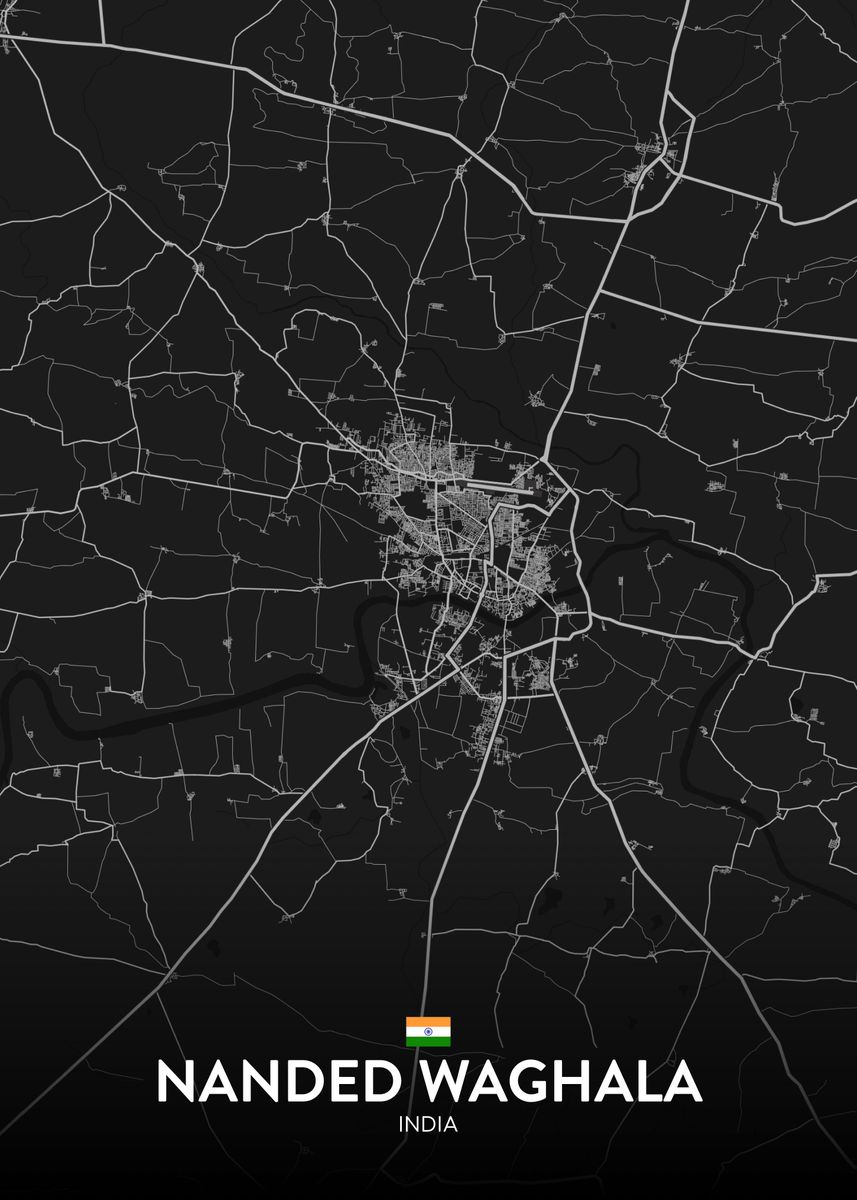 'Nanded Waghala IN' Poster, picture, metal print, paint by IMR Designs ...