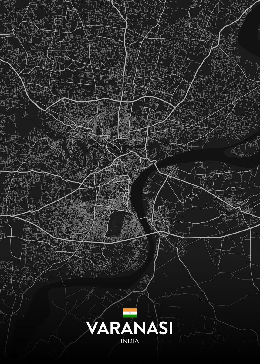 'Varanasi IN' Poster, picture, metal print, paint by IMR Designs | Displate