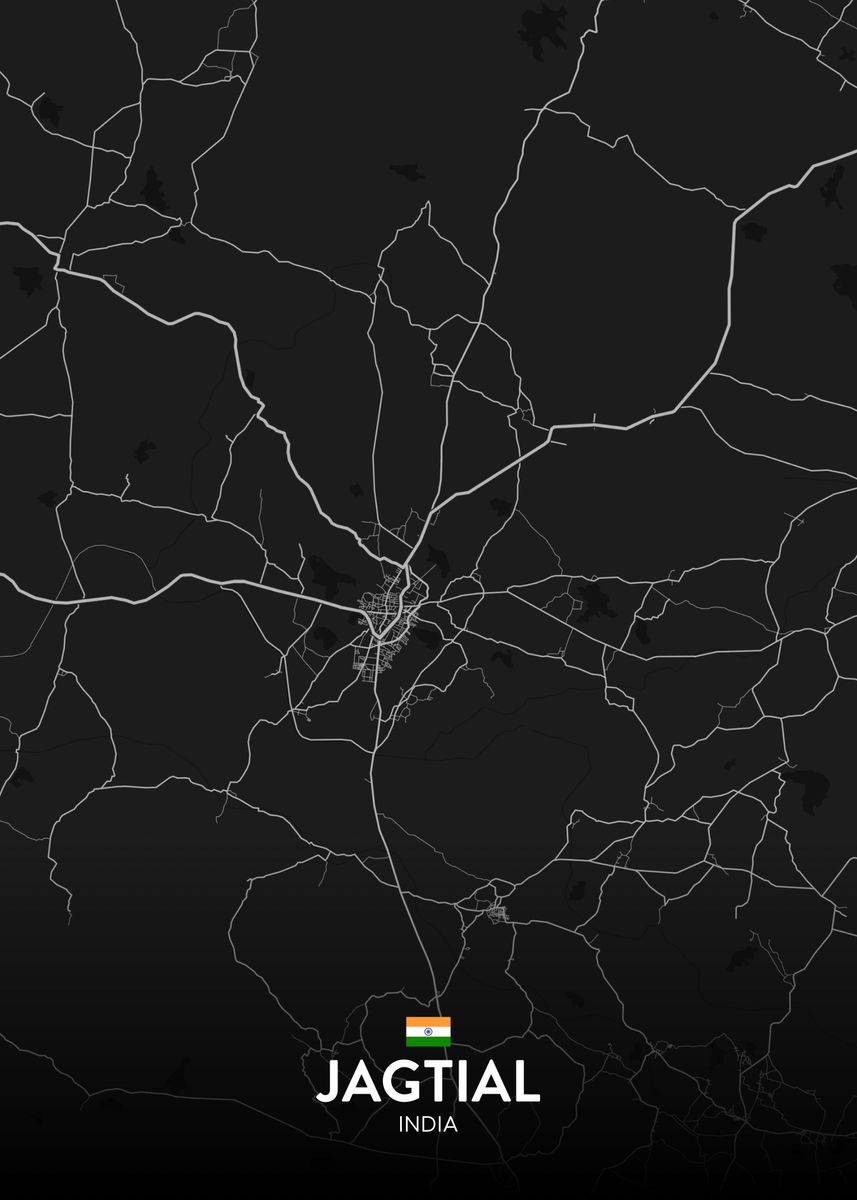 'Jagtial IN' Poster, picture, metal print, paint by IMR Designs | Displate