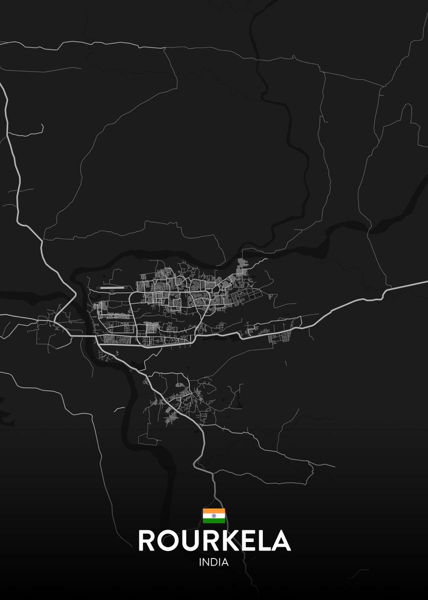 'Rourkela IN' Poster, picture, metal print, paint by IMR Designs | Displate