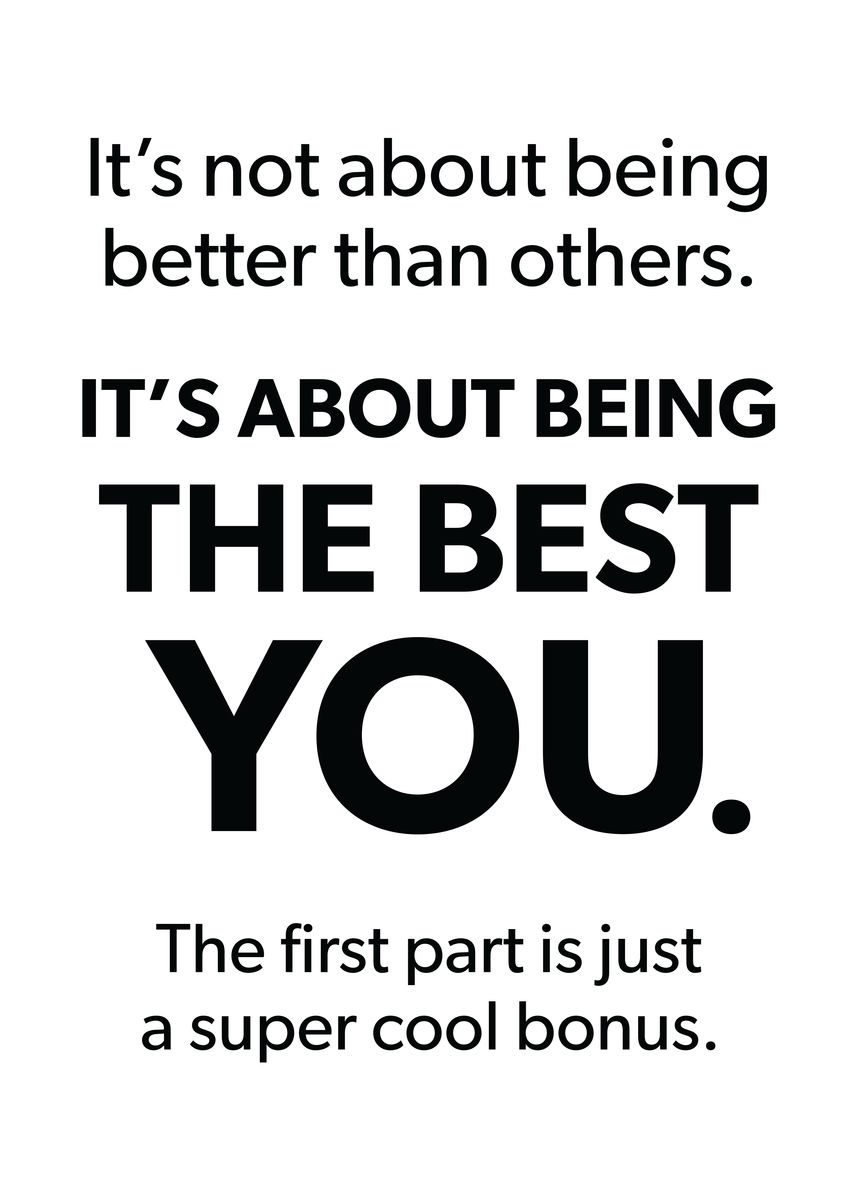 'Best You' Poster, picture, metal print, paint by CHAN | Displate