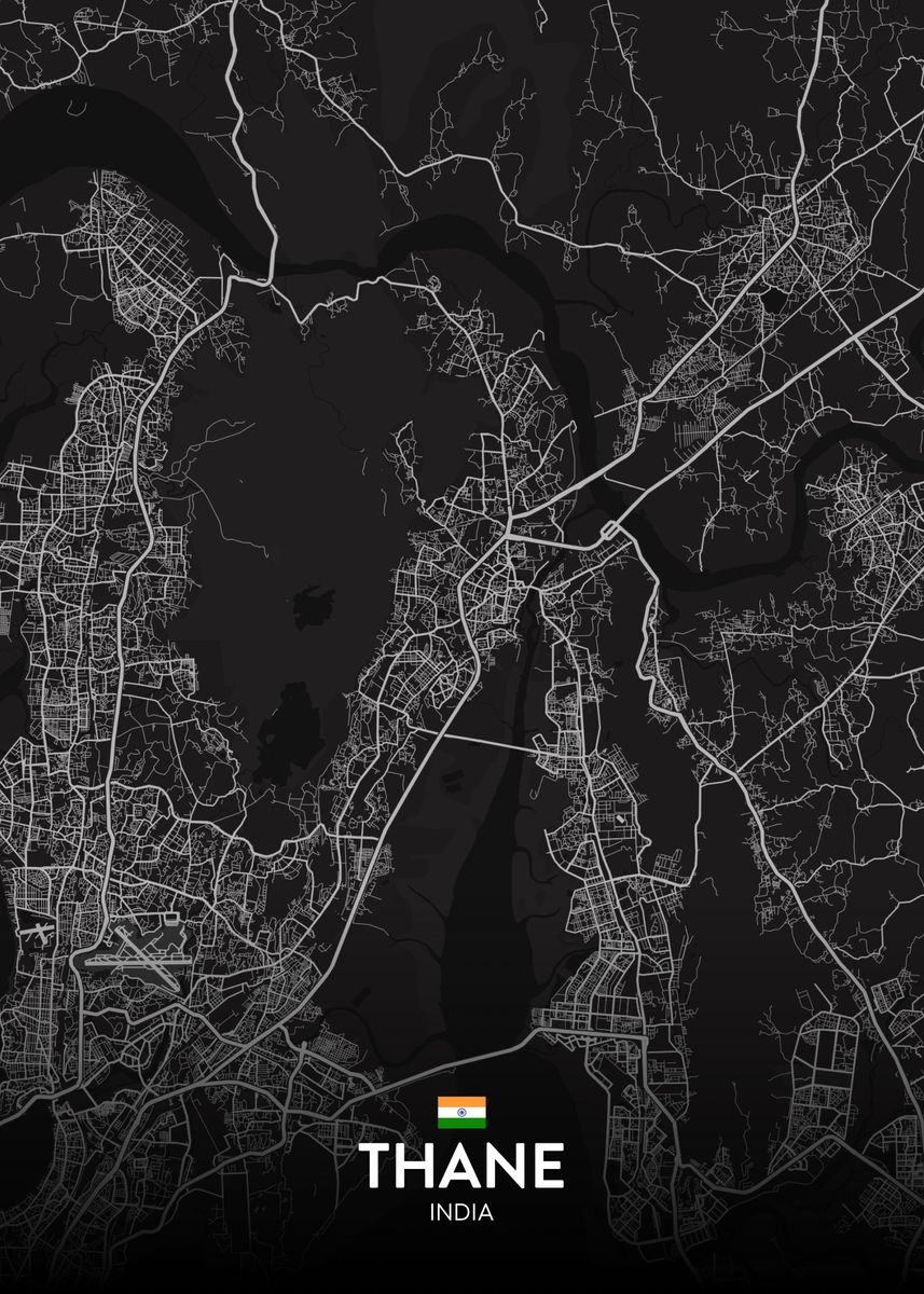 'Thane IN' Poster, picture, metal print, paint by IMR Designs | Displate