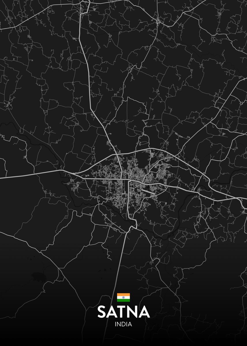 'Satna IN' Poster, picture, metal print, paint by IMR Designs | Displate