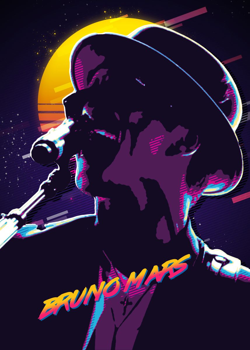 'Bruno Mars' Poster, picture, metal print, paint by Trending Music ...