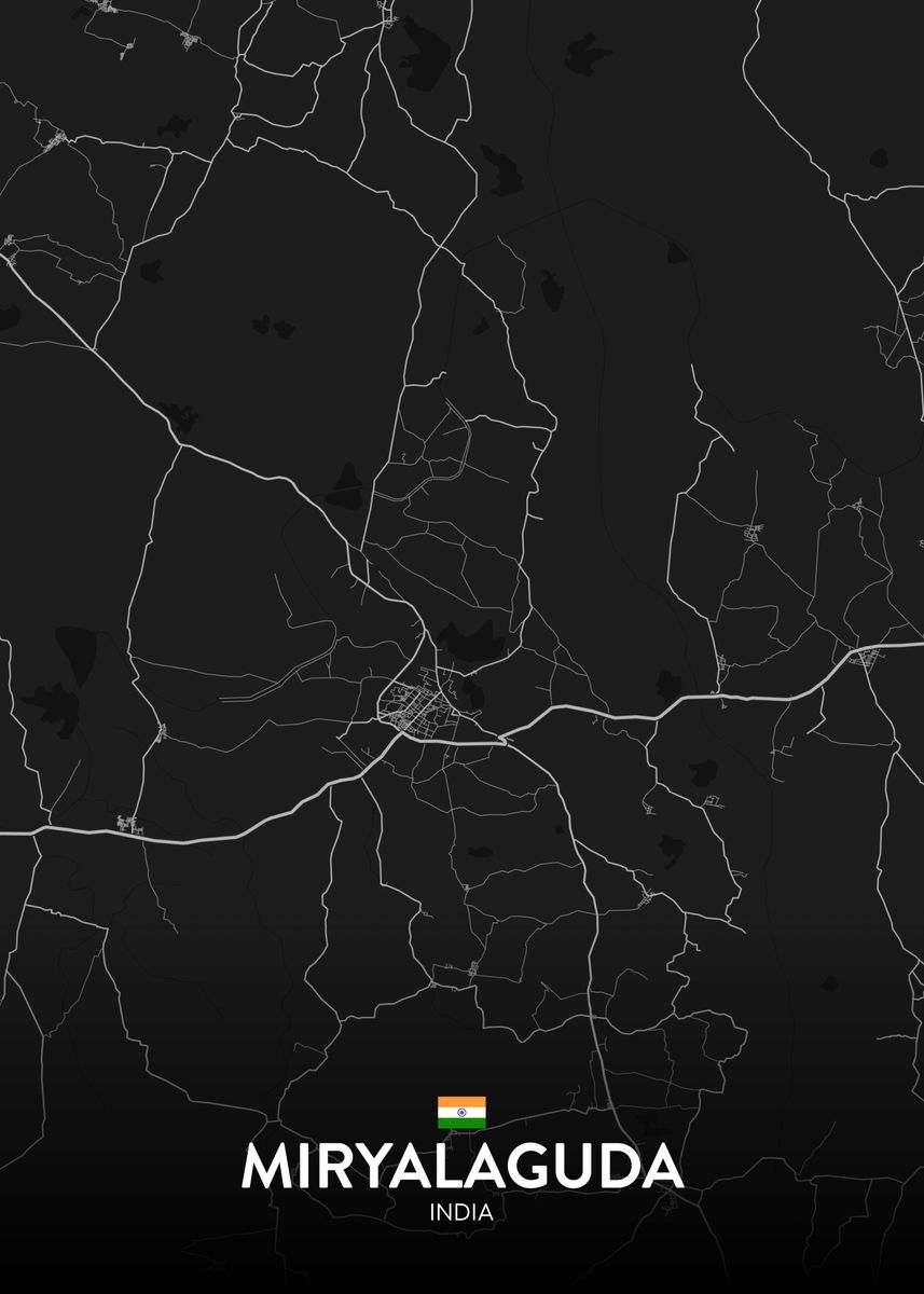 'Miryalaguda IN' Poster, picture, metal print, paint by IMR Designs ...