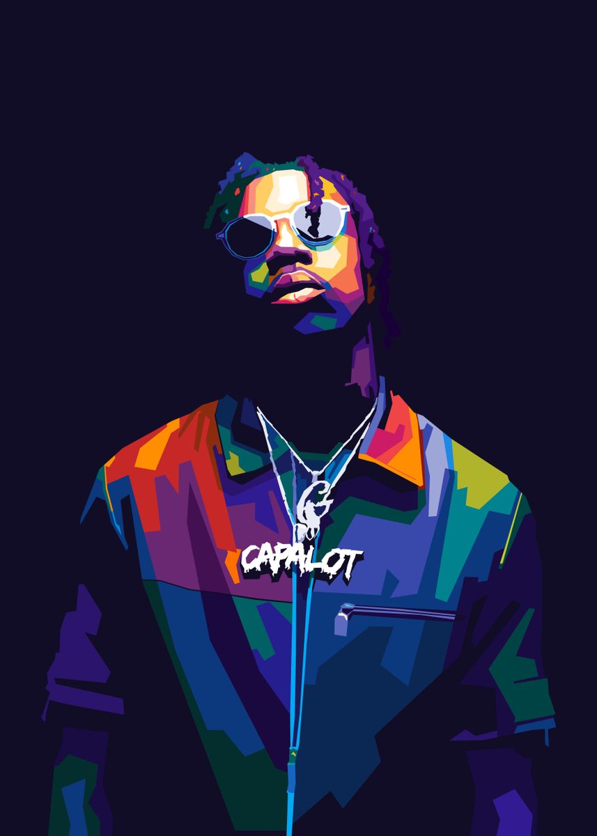 'Polo G Pop Art' Poster by Anthony Gabriel | Displate