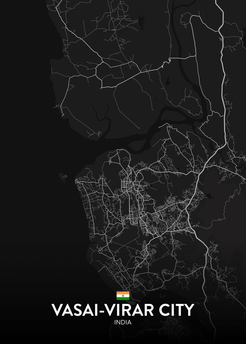 'Vasai Virar City IN' Poster, picture, metal print, paint by IMR ...