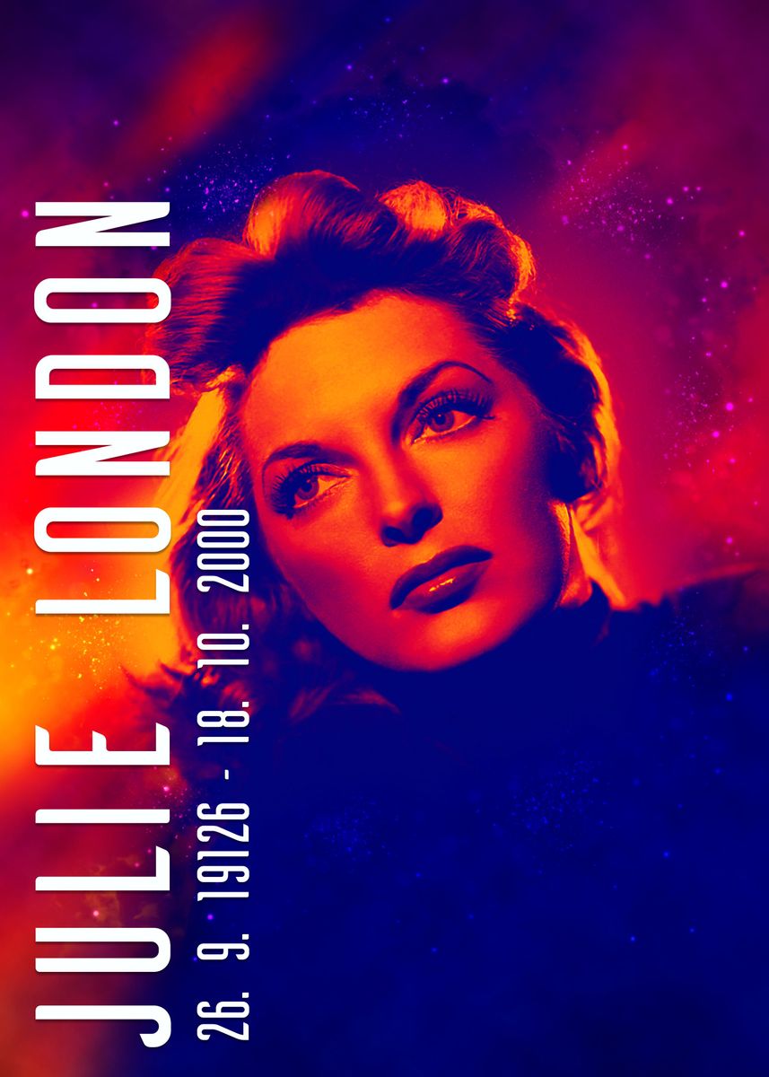 'Julie London' Poster, picture, metal print, paint by Petra ...
