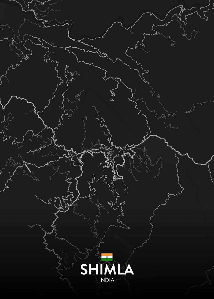 'Shimla IN' Poster, picture, metal print, paint by IMR Designs | Displate