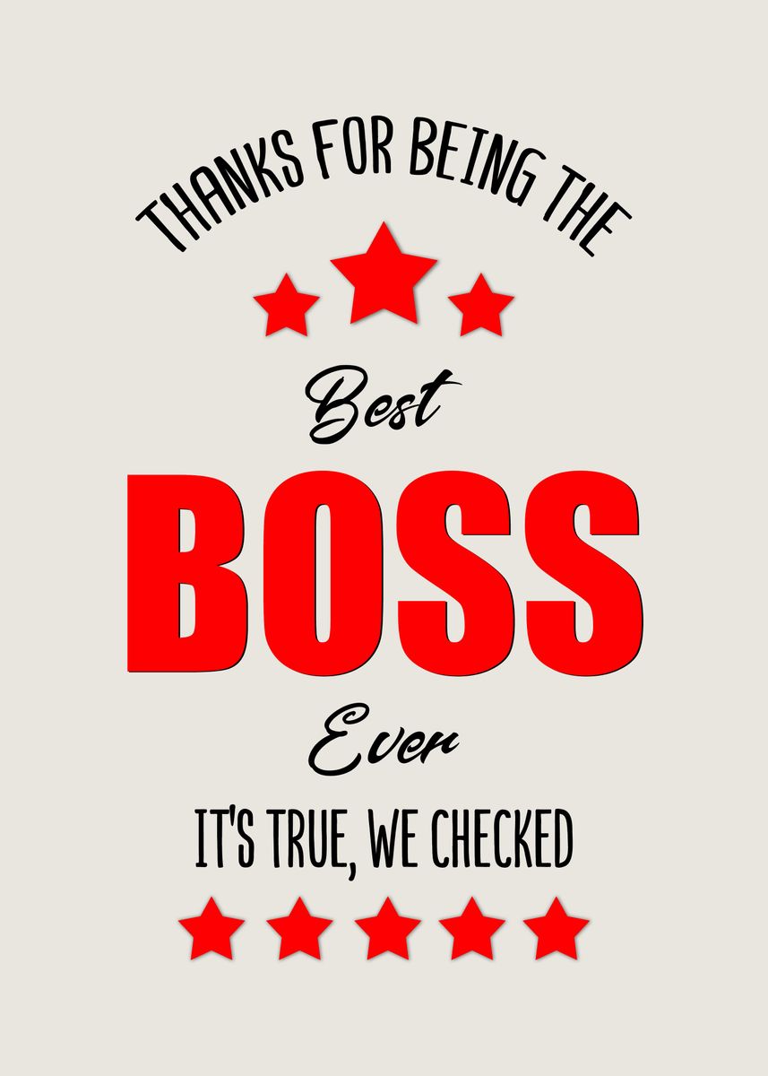 'Boss Appreciation Wall Art' Poster by Decoratier Qwerdenker | Displate