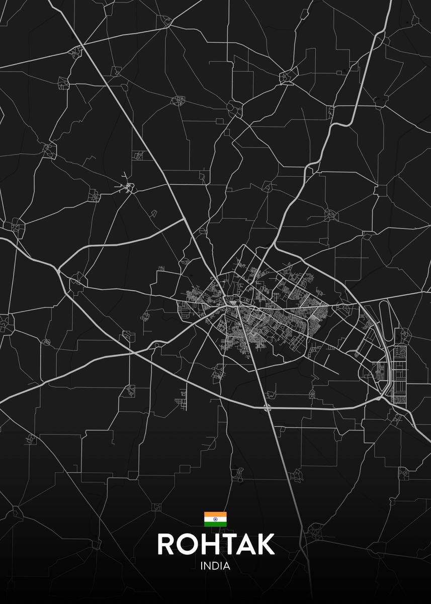 'Rohtak IN' Poster, picture, metal print, paint by IMR Designs | Displate