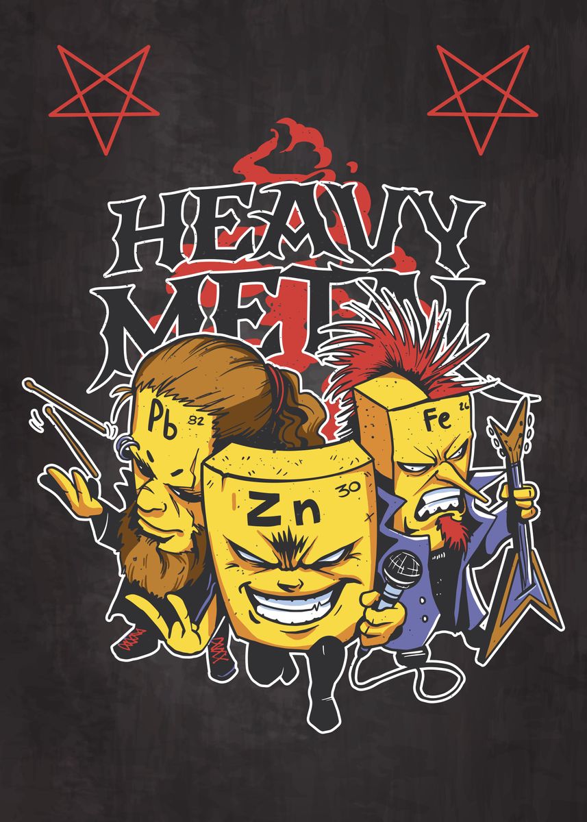 'Heavy Metal Elements' Poster by StonerPlates | Displate