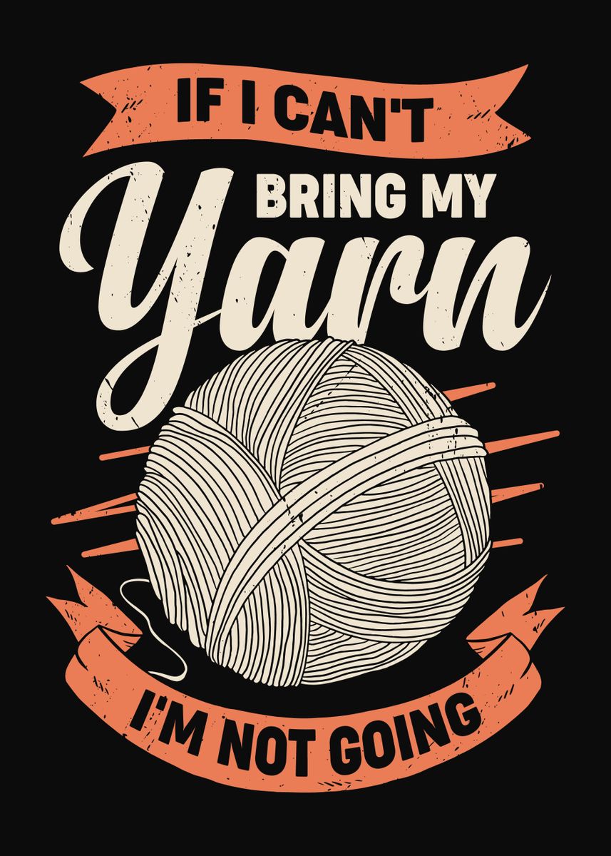 'Yarn Knitting Design' Poster, picture, metal print, paint by Marcel ...