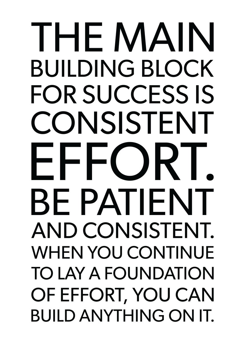'Consistent Effort Success' Poster, picture, metal print, paint by CHAN ...
