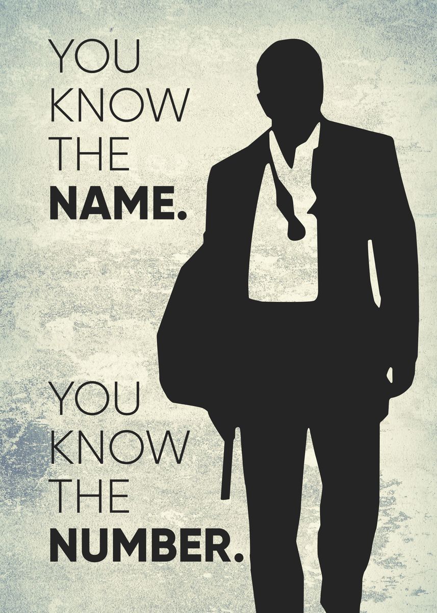 'You know the name' Poster, picture, metal print, paint by StuStu ...