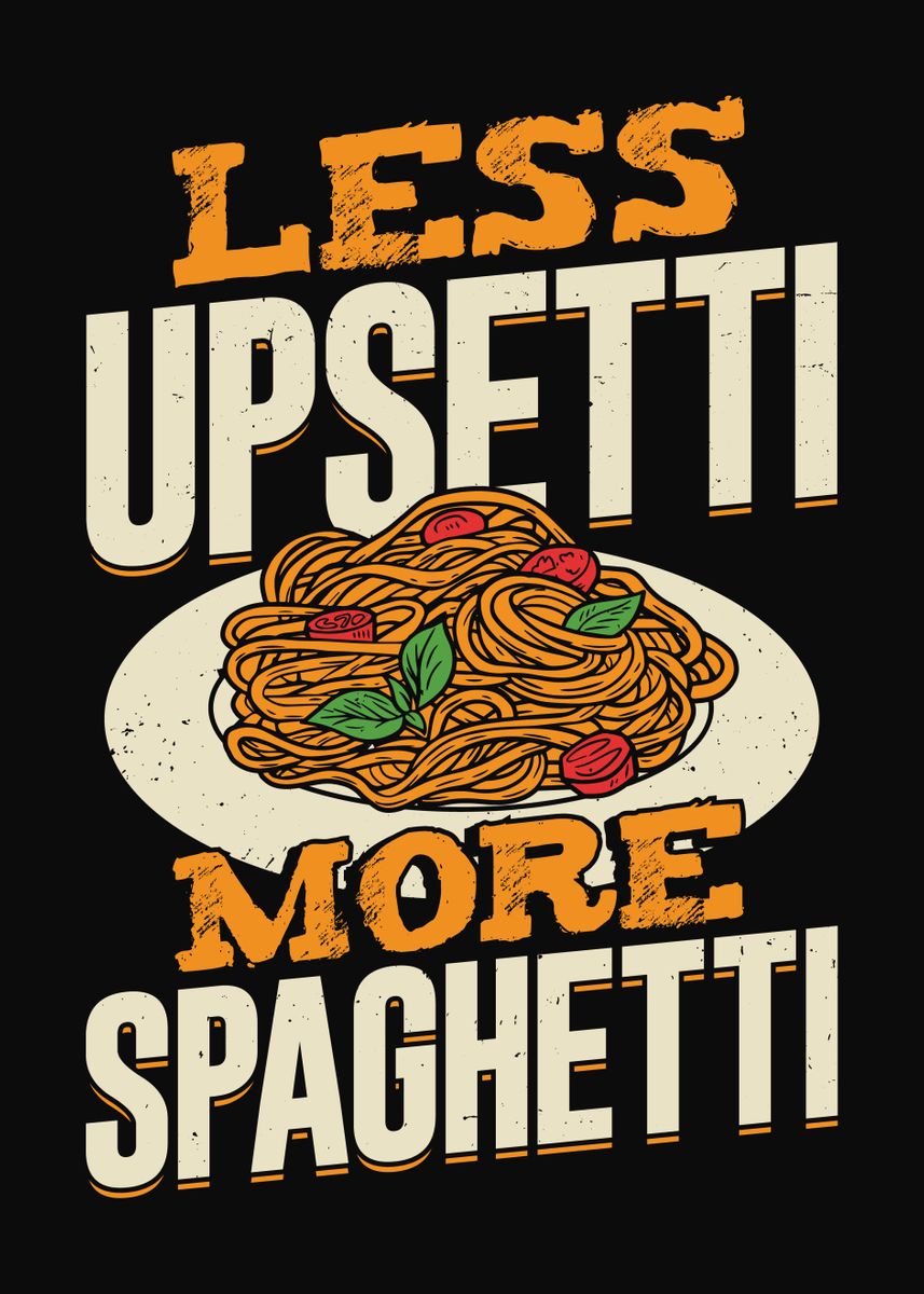 'Spaghetti Food Lover' Poster, picture, metal print, paint by Marcel ...