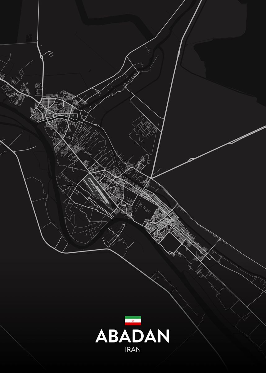 'Abadan IR' Poster, picture, metal print, paint by IMR Designs | Displate