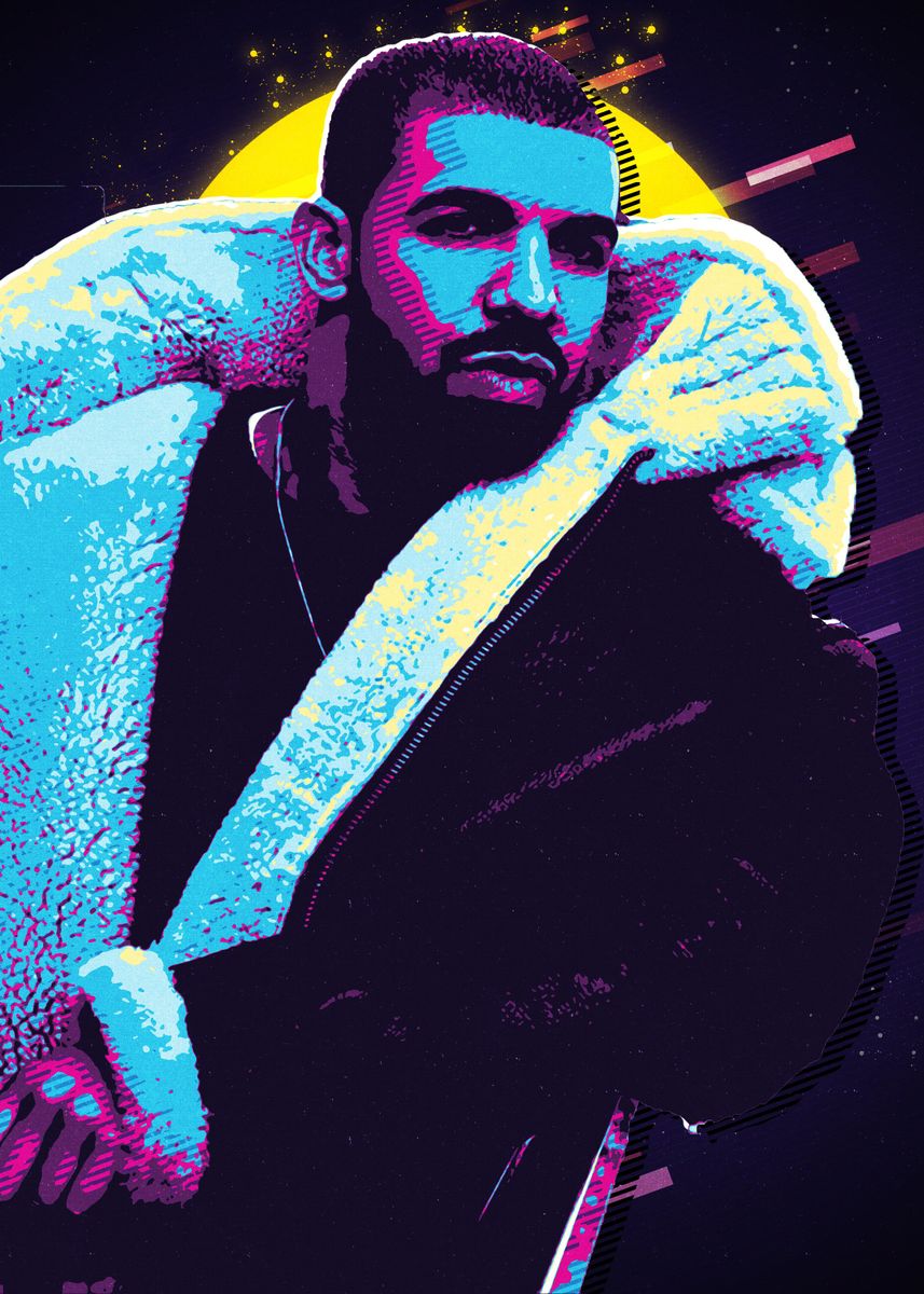 'Drake Rapper' Poster, picture, metal print, paint by chynna getty ...