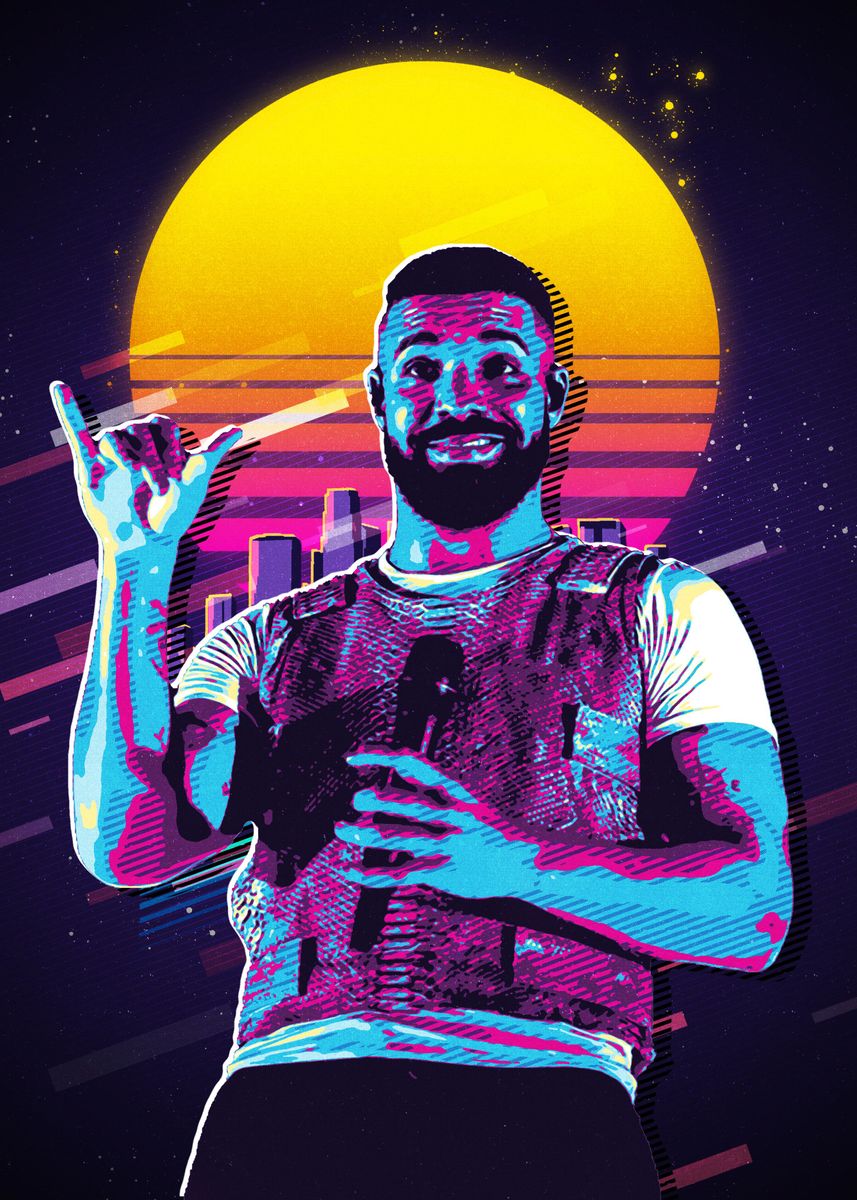 'Drake Rapper' Poster, picture, metal print, paint by chynna getty ...