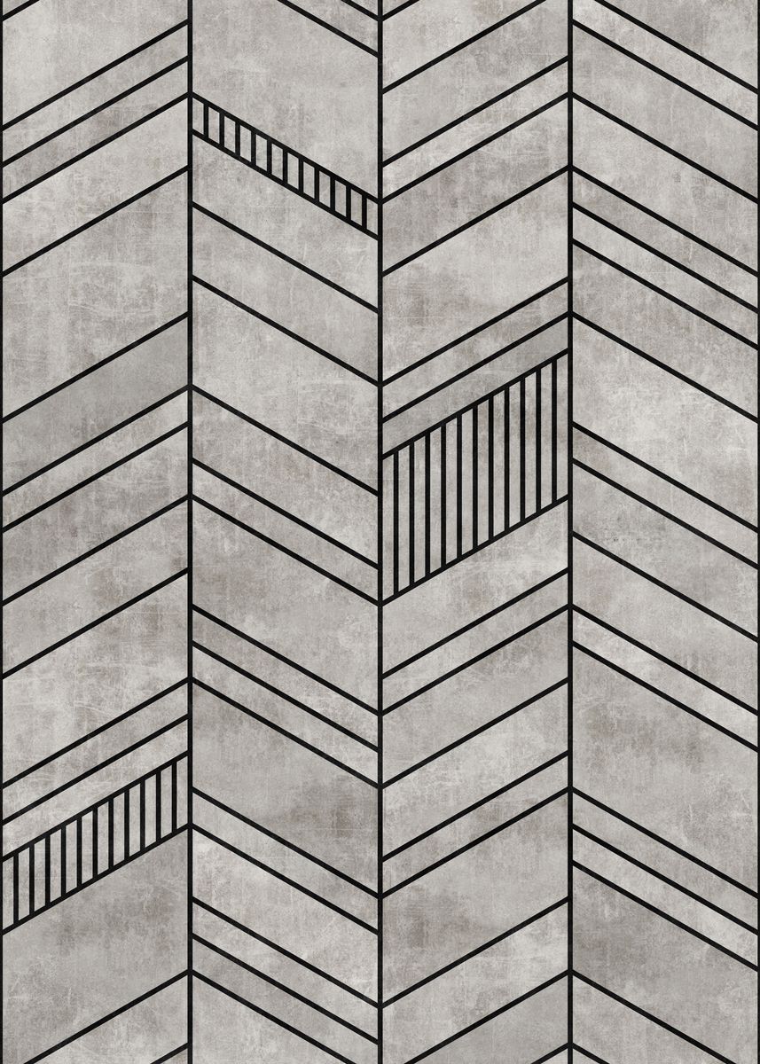 'Concrete Chevron Pattern' Poster by Zoltan Ratko | Displate
