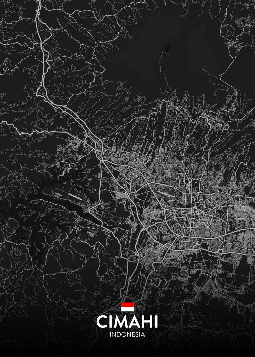 'Cimahi ID' Poster, picture, metal print, paint by IMR Designs | Displate