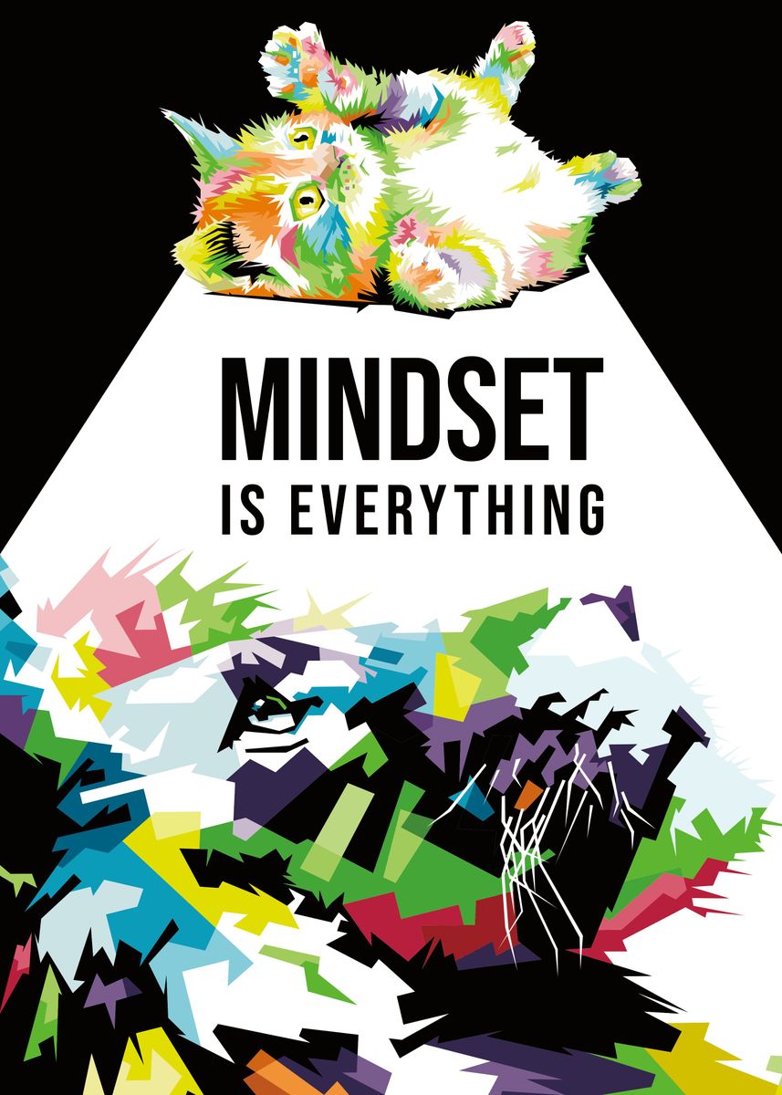 'Mindset' Poster, picture, metal print, paint by MK STUDIO | Displate